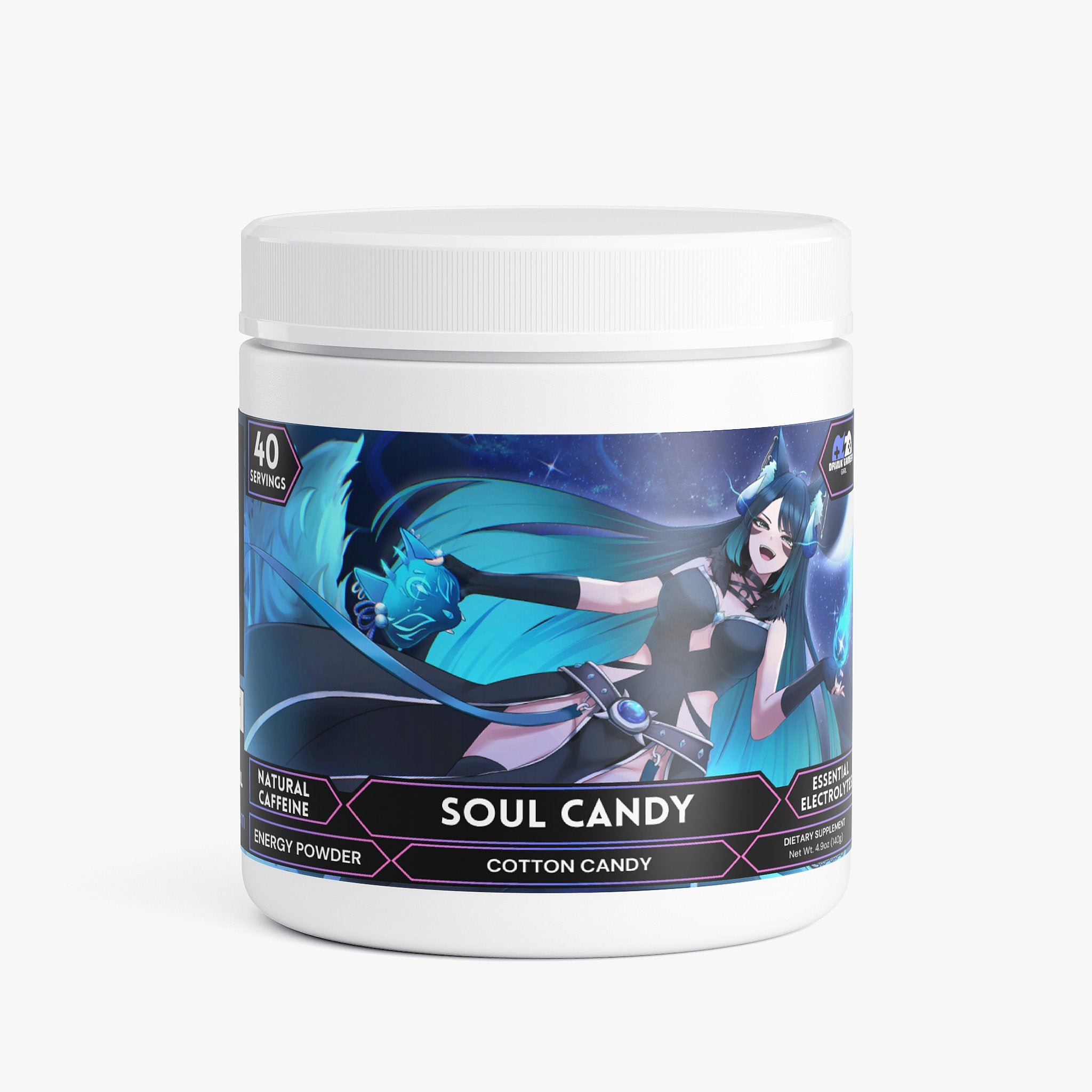 KitsuMoonvale - Soul Candy Energy Powder (Cotton Candy) – Drink Gamer Girl