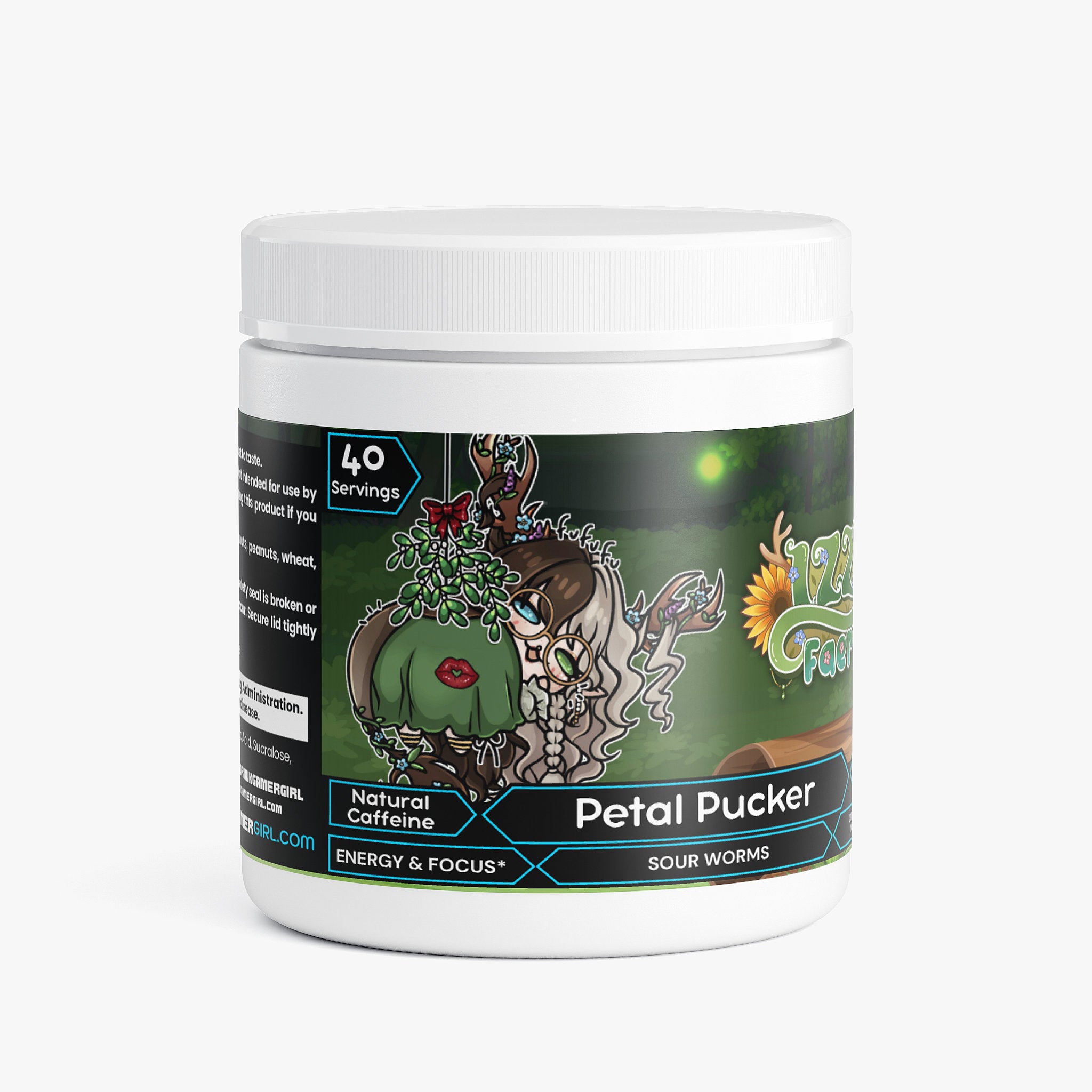 Izzy Faery - Petal Pucker Focus Powder (Sour Worms) – Drink Gamer Girl