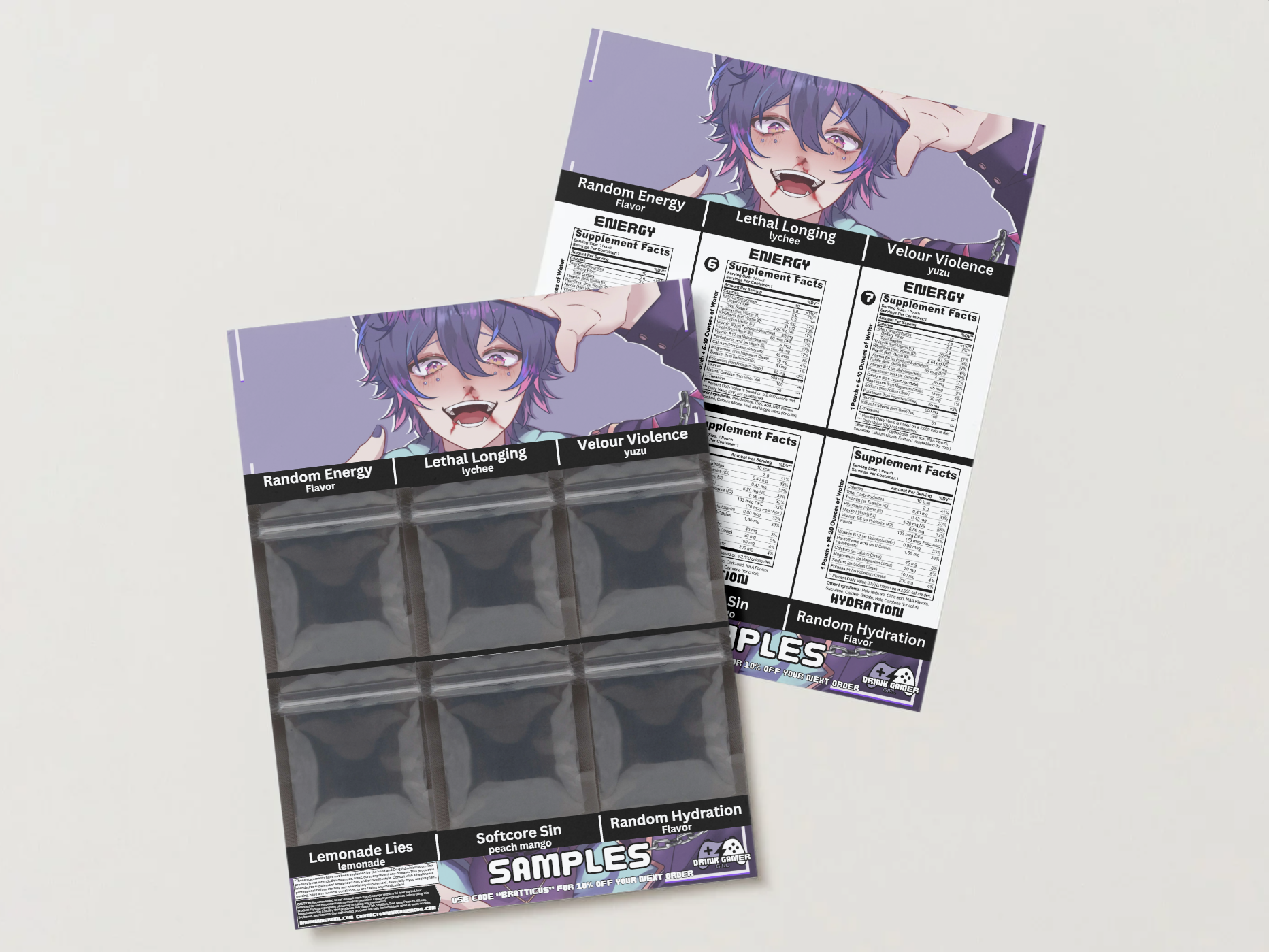 Atticus Gray - Sample pack (9 Flavors) – Drink Gamer Girl